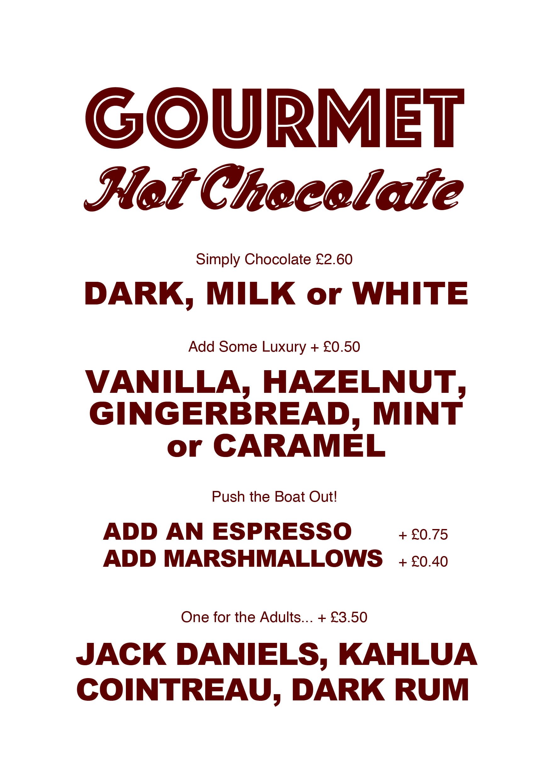 Gourmet Hot Chocolate! - Adventure Cafe Bar, Bath